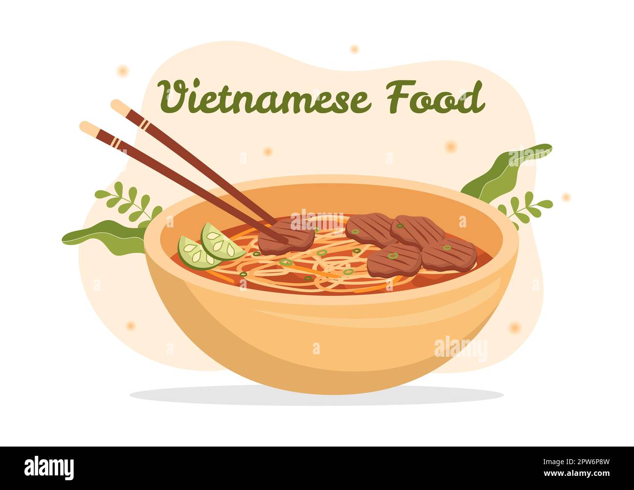 Vietnamese Food Restaurant Menu with Collection of Various Delicious ...
