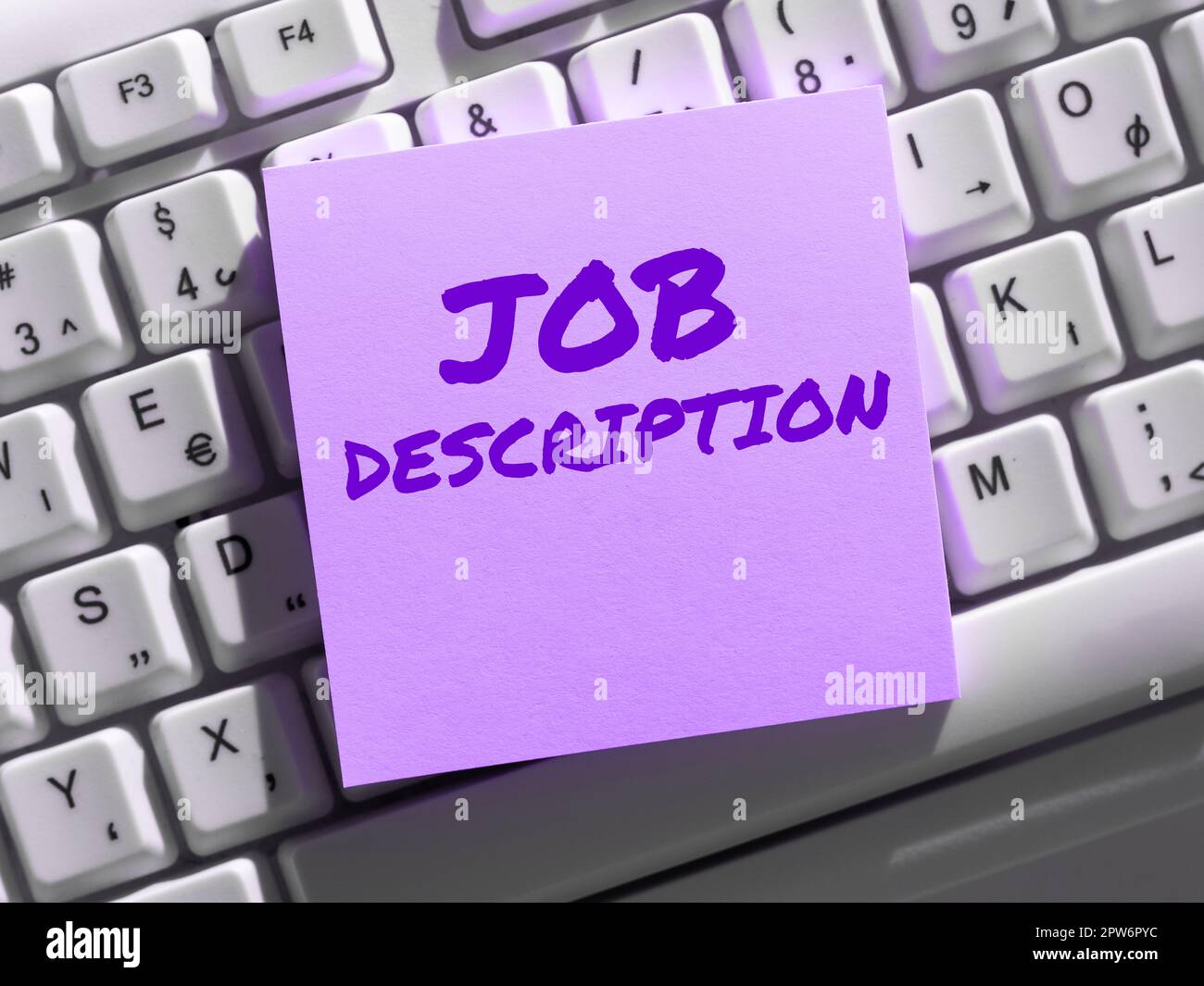 Sign displaying Job Description, Word Written on A document that ...