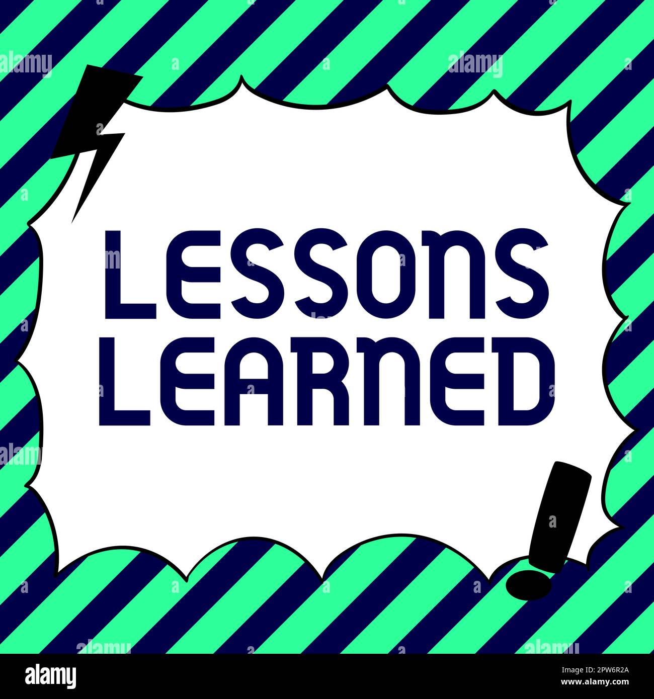 Hand writing sign Lessons Learned, Business showcase Promote share and use knowledge derived ...