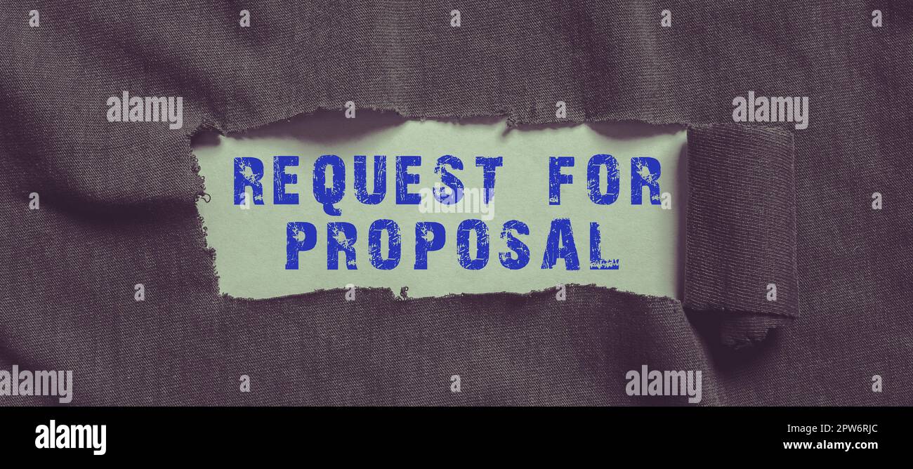 Inspiration showing sign Request For Proposal, Word Written on document ...
