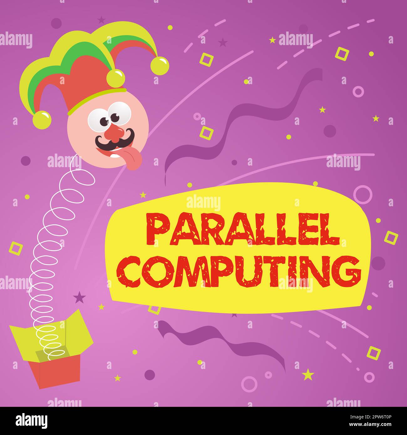 Conceptual Caption Parallel Computing Word Written On Simultaneous