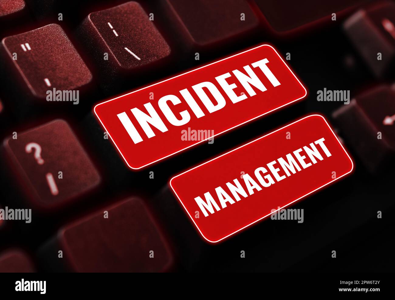 Text sign showing Incident Management, Business concept Process to ...