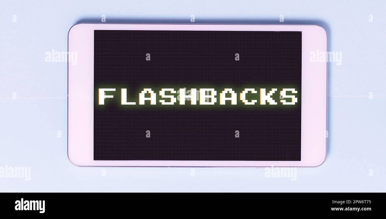 Text showing inspiration Flashbacks, Concept meaning interruption of ...