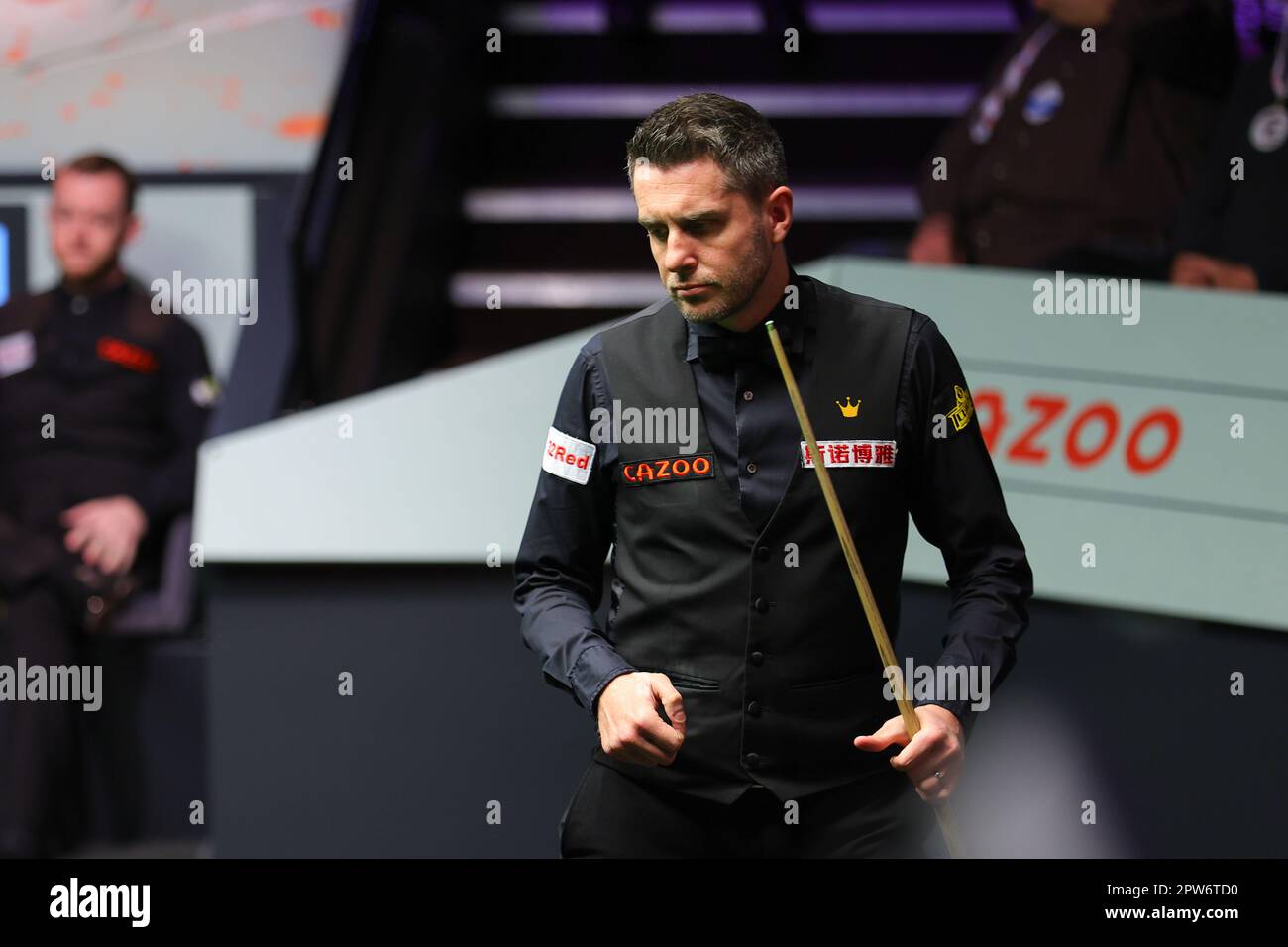 Sheffield, Britain. 28th Apr, 2023. Mark Selby of England competes ...