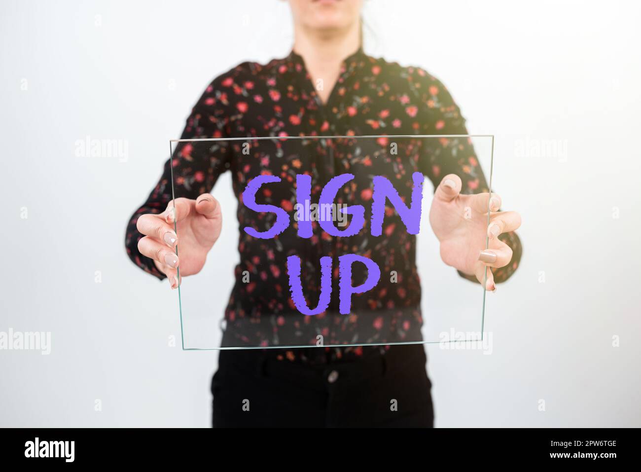 Conceptual display Sign Up, Business showcase use your information to ...