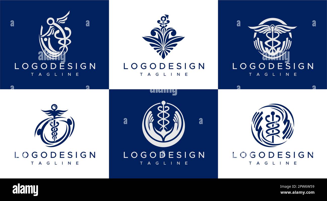 Medical logo symbol design set. Pharmacy logo design collection Stock ...