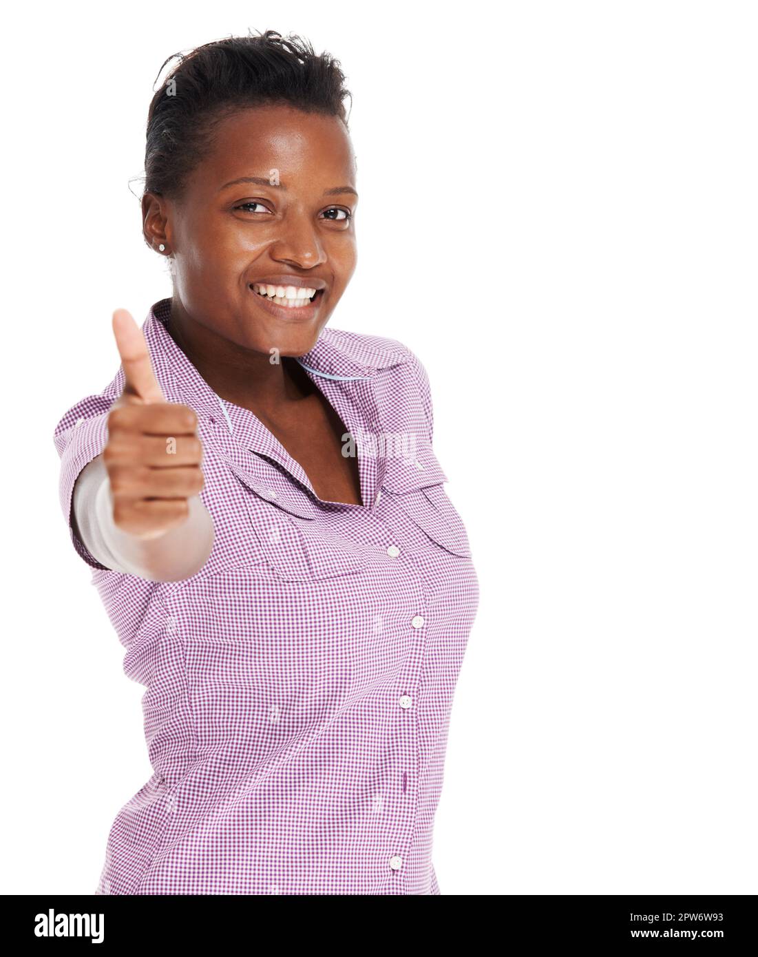 Good job. Beautiful and confident young African woman giving you the ...