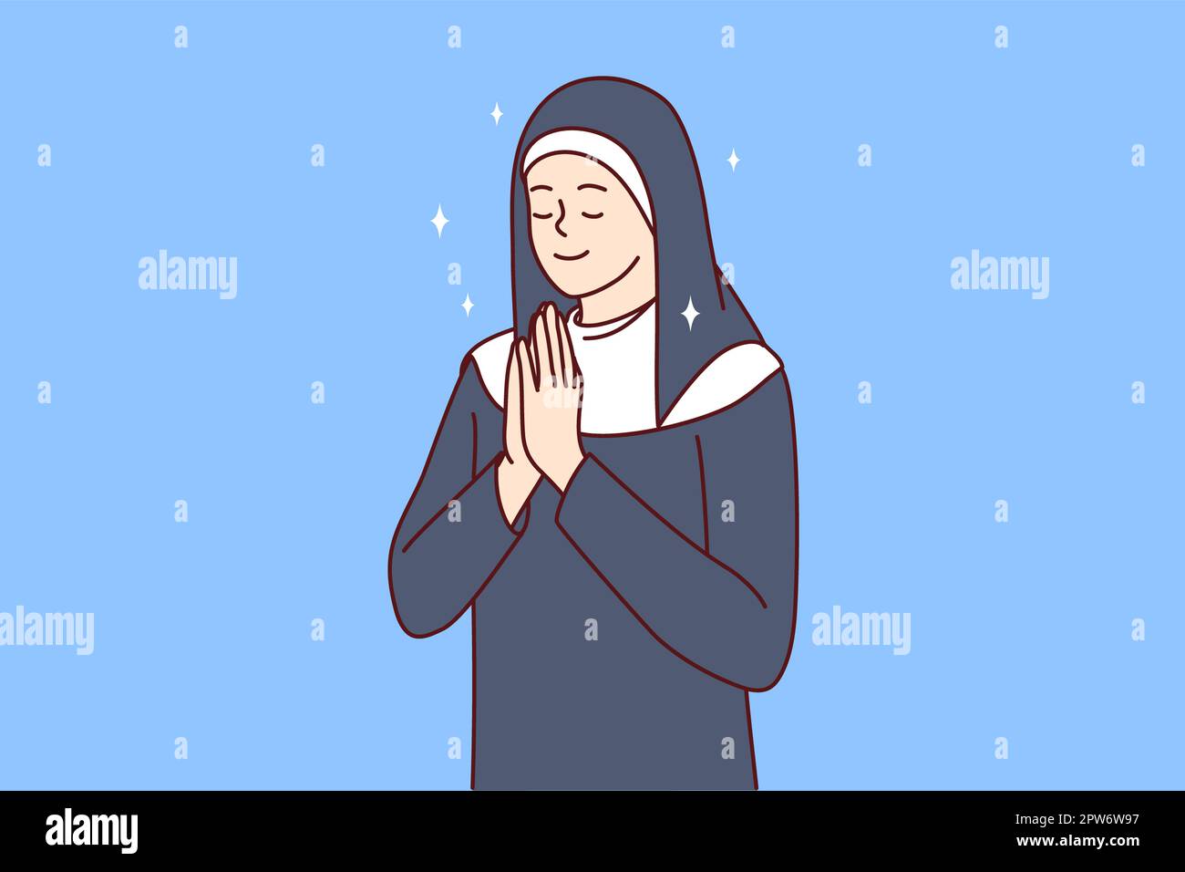 Woman Praising God Clip Art