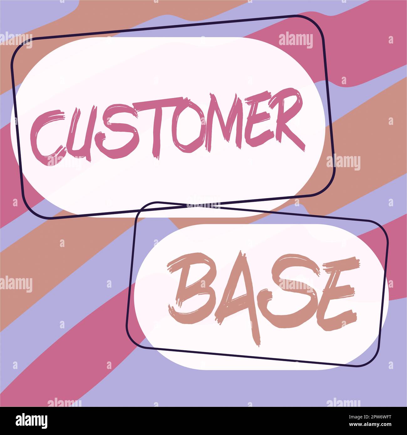 Hand writing sign Customer Base, Business approach encourage customers ...