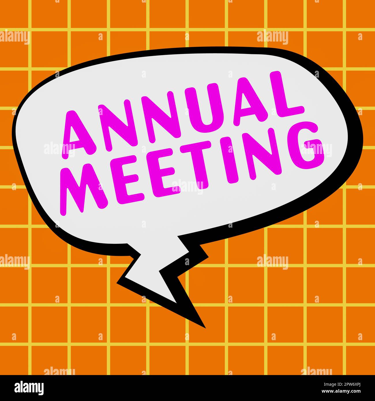 Handwriting text Annual Meeting, Business overview Yearly gathering of ...