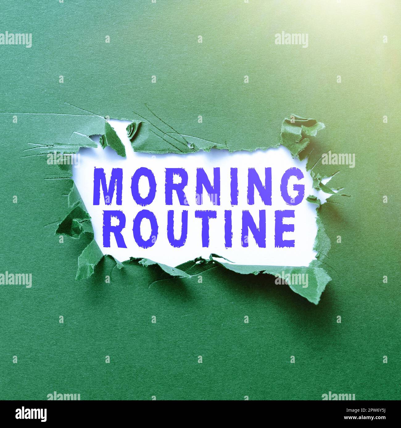 Hand writing sign Morning Routine, Business concept initiation of ...