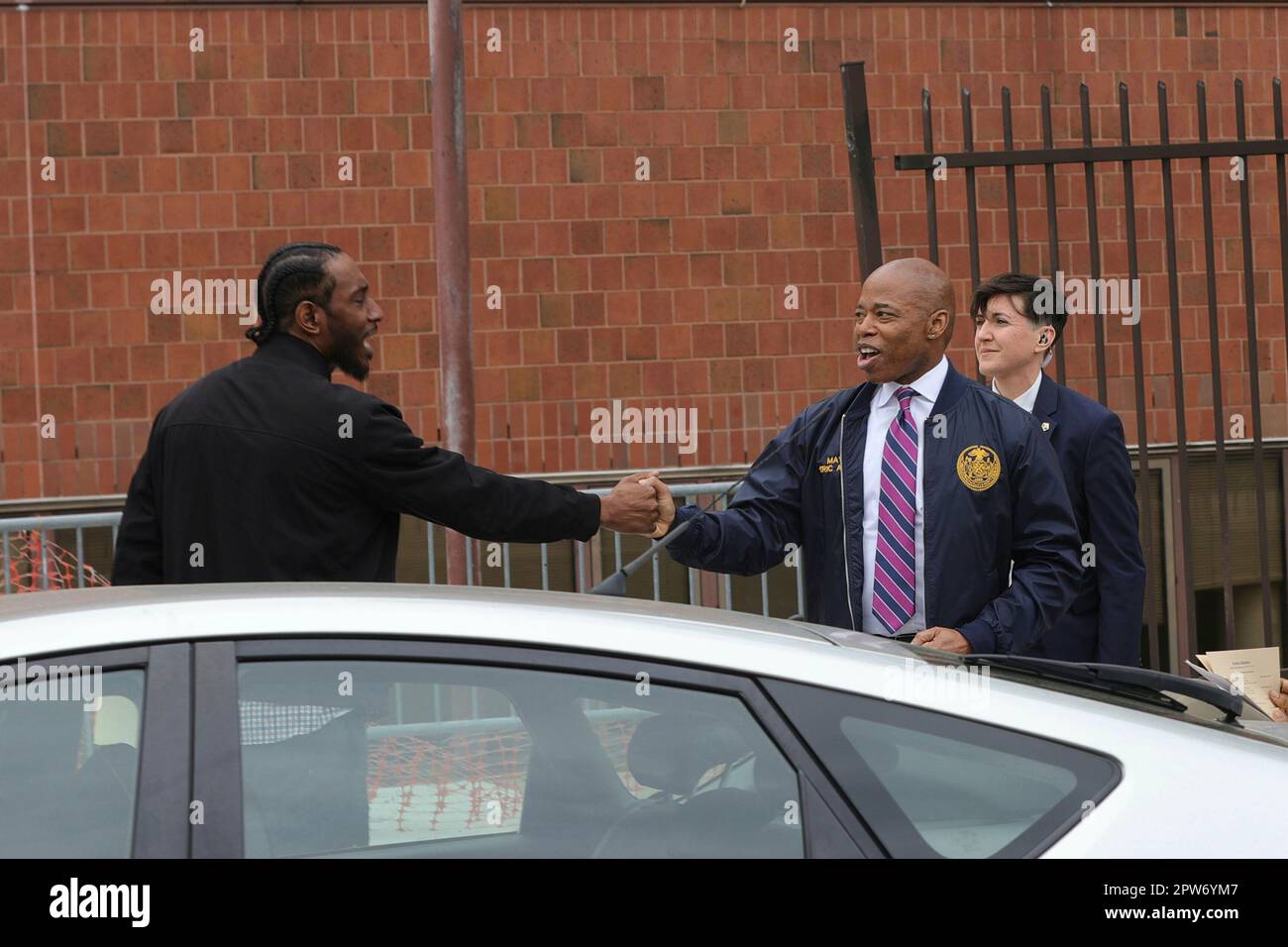 CUNY York College, New York, USA, April 28, 2023 - Mayor Eric Adams ...