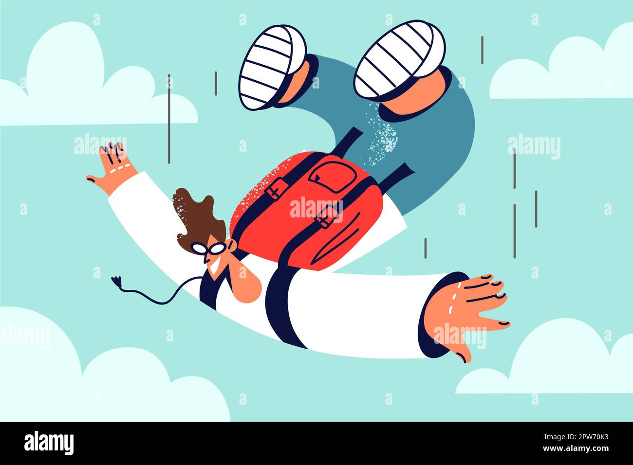Man falling in air Stock Vector Images - Alamy