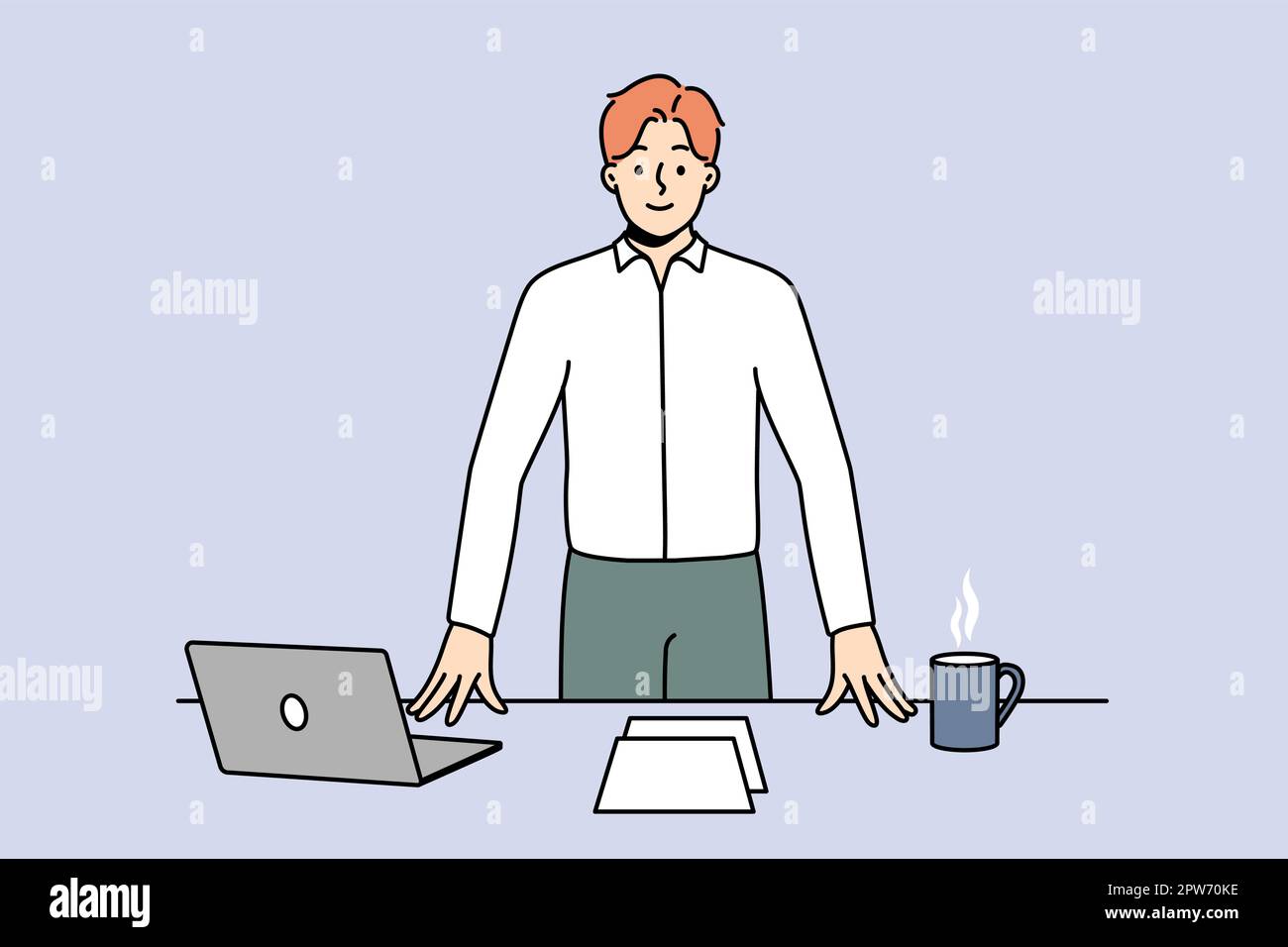 Workplace confident Stock Vector Images - Alamy