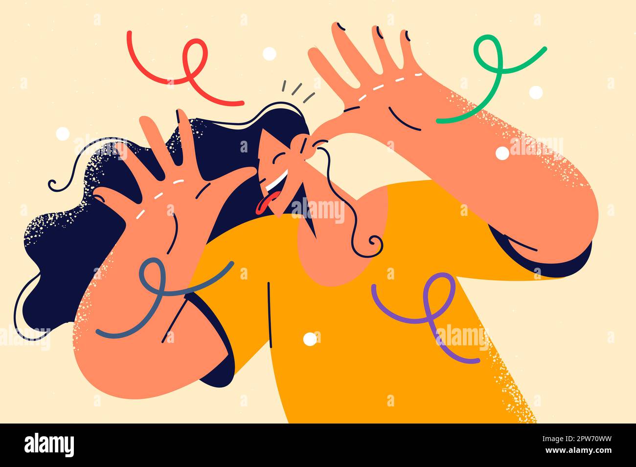 Emotion gesture expression funny Stock Vector Images - Alamy