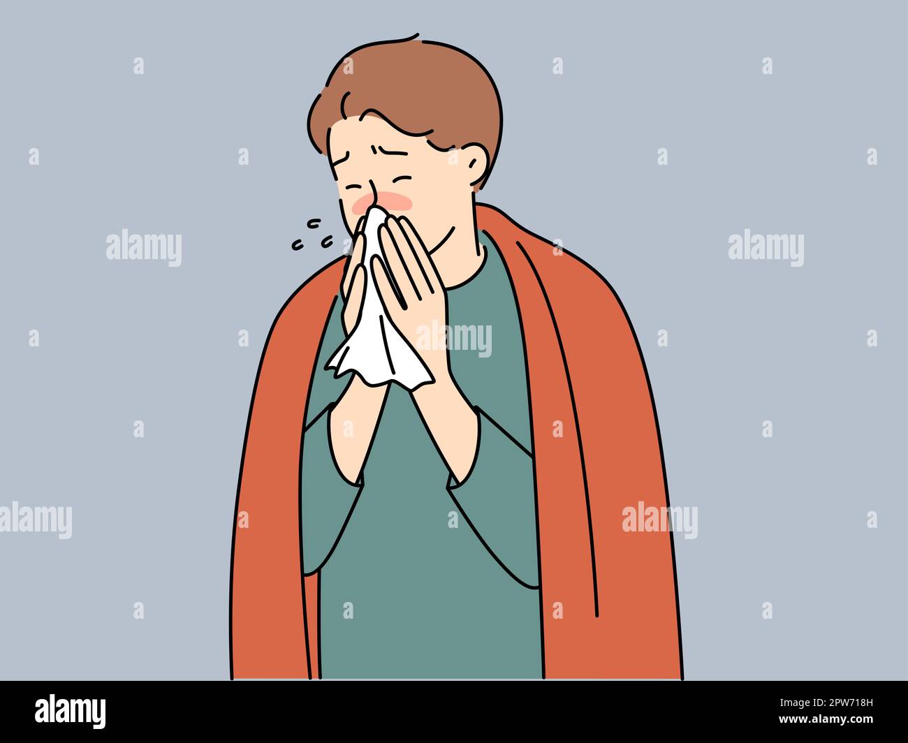 Runny nose and man Stock Vector Images - Alamy
