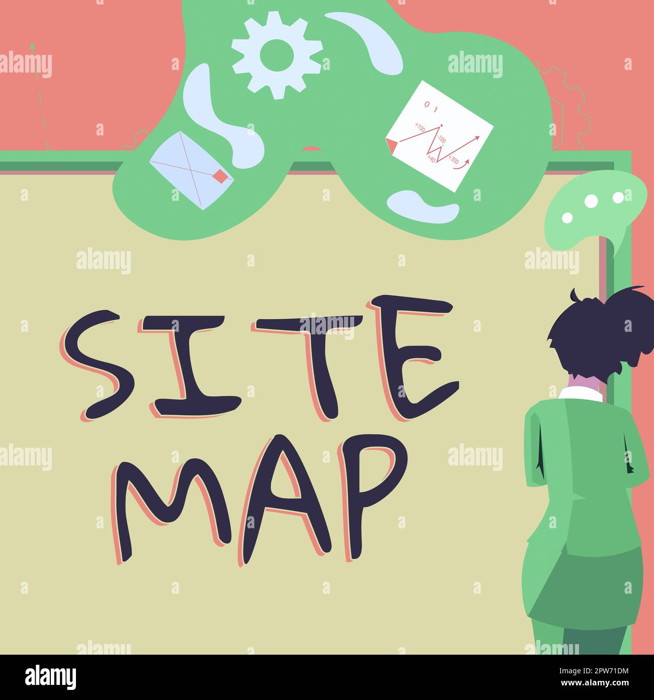 Text caption presenting Site Map, Word for designed to help both users ...