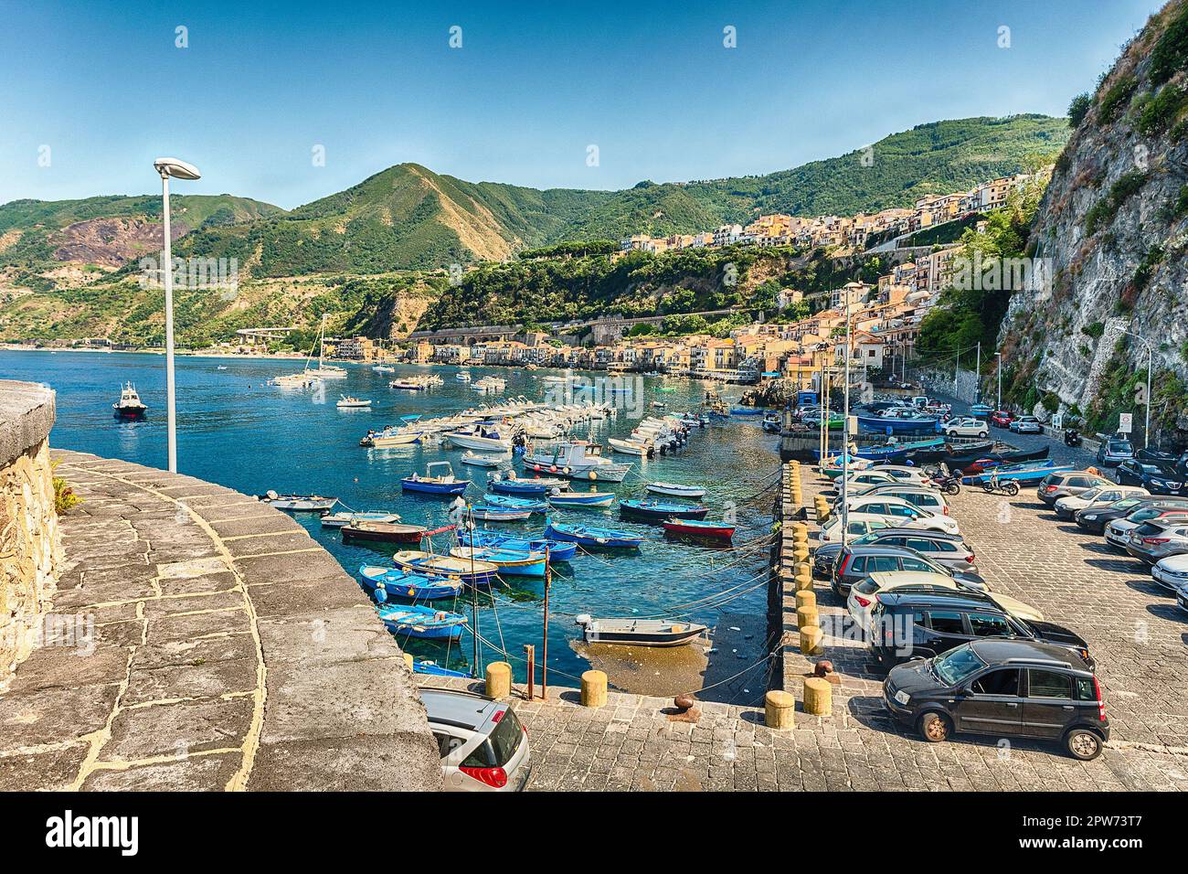 Beautiful seascape in the seaside village of Chianalea, fishermen's ...
