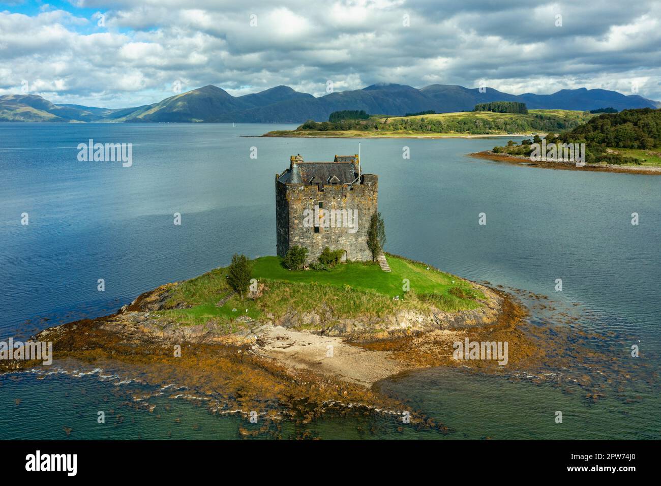 Castle Stalker, 14th century tower house, Argyll, Scotland Stock Photo ...