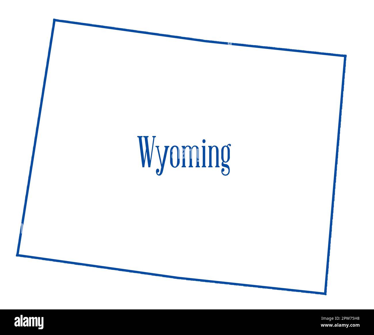Wyoming state map Cut Out Stock Images & Pictures - Alamy