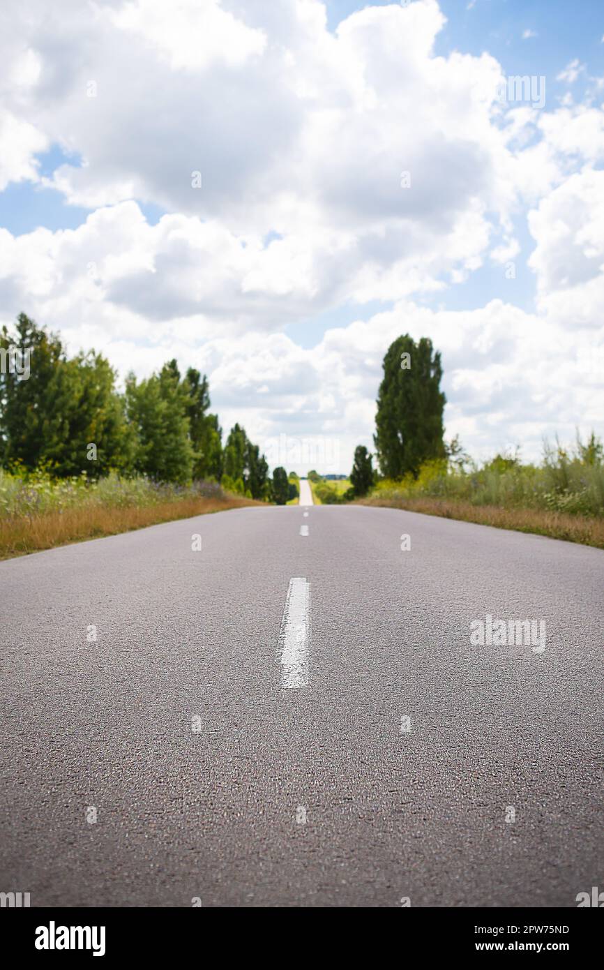 White car drive between farm hi-res stock photography and images - Alamy