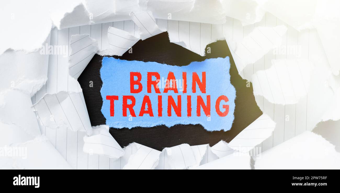 Text sign showing Brain Training, Business idea mental activities to ...
