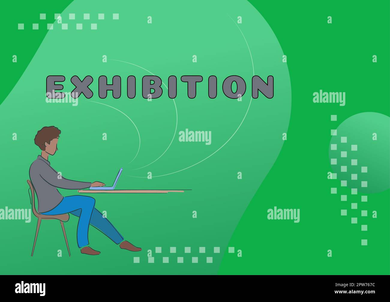 Conceptual display Exhibition, Internet Concept and act of exposing ...