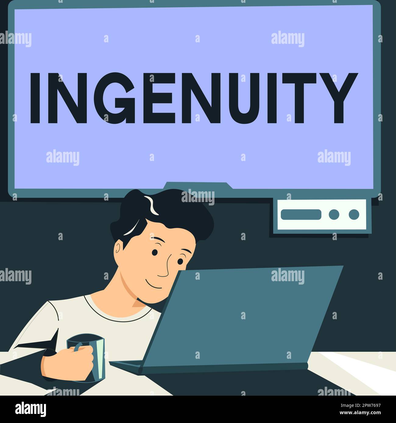 Conceptual display Ingenuity, Business approach the quality of being ...