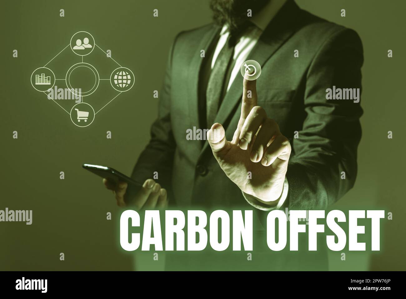 Text sign showing Carbon Offset, Business overview Reduction in ... Text sign showing Carbon Offset, Business overview Reduction in ...