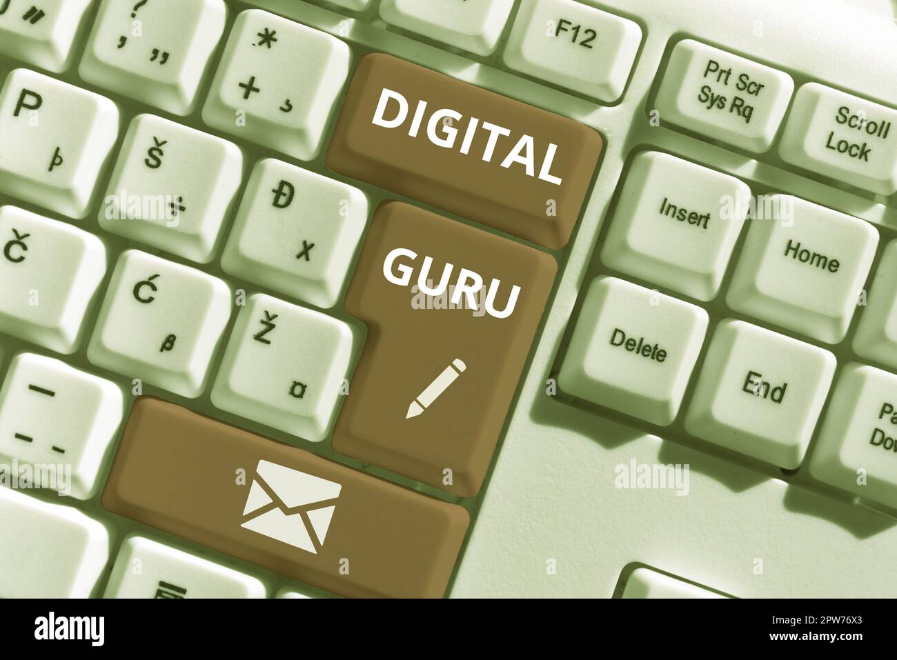 Hand writing sign Digital Guru, Business overview teacher and ...