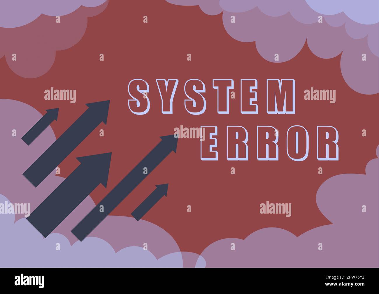 Conceptual caption System Error, Concept meaning Technological failure Software collapse crash ...