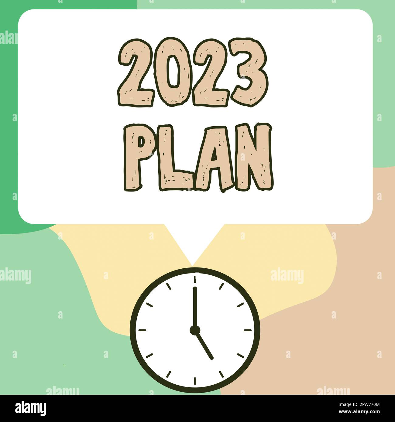 Sign displaying 2023 Plan, Business overview setting up your goals and ...