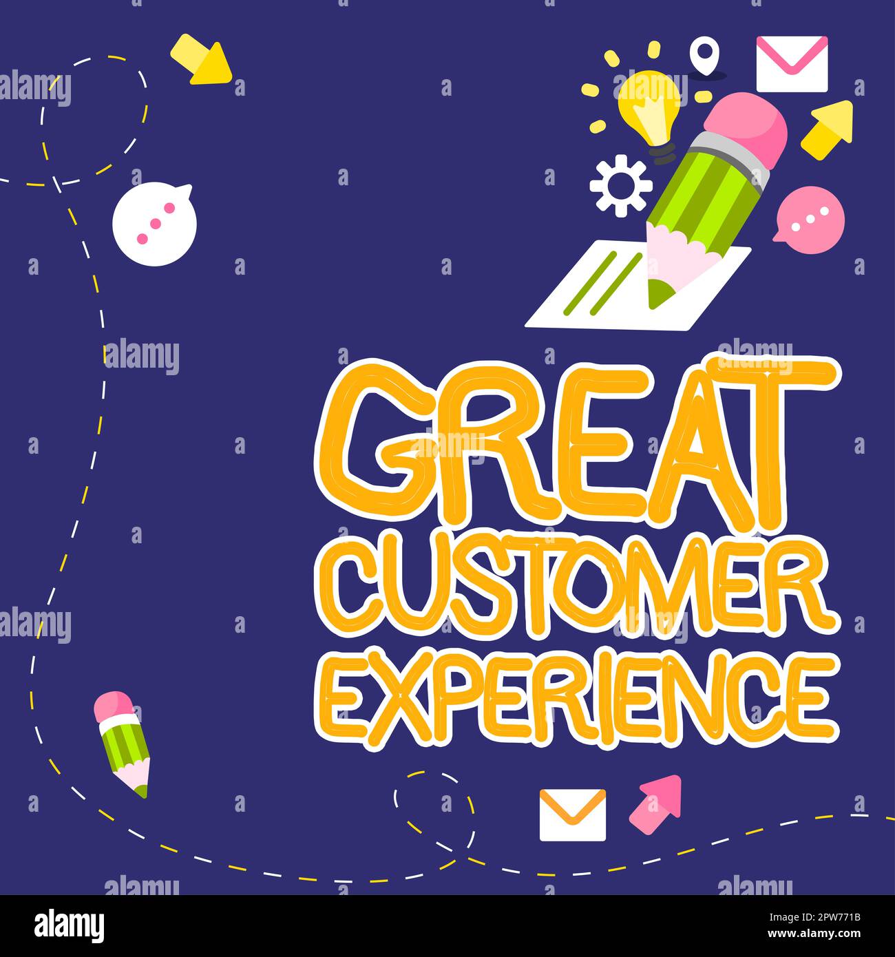 Sign displaying Great Customer Experience, Word for responding to ...