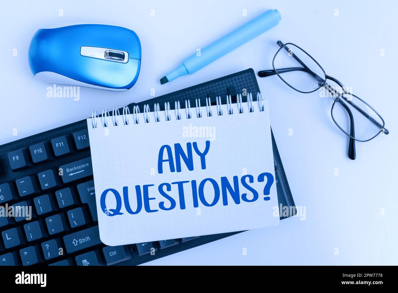 Conceptual caption Any Questions, Business showcase Something that you ...