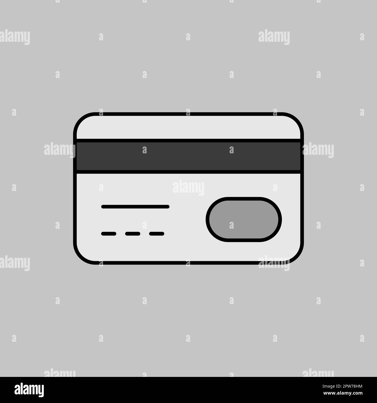 Credit card vector grayscale icon. Online payment. Credit debit card ...