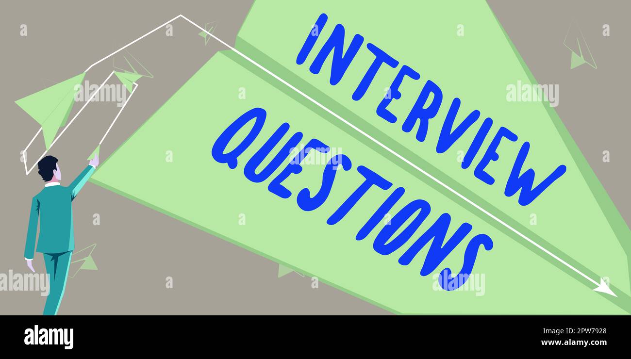 Text showing inspiration Interview Questions, Business approach Typical ...