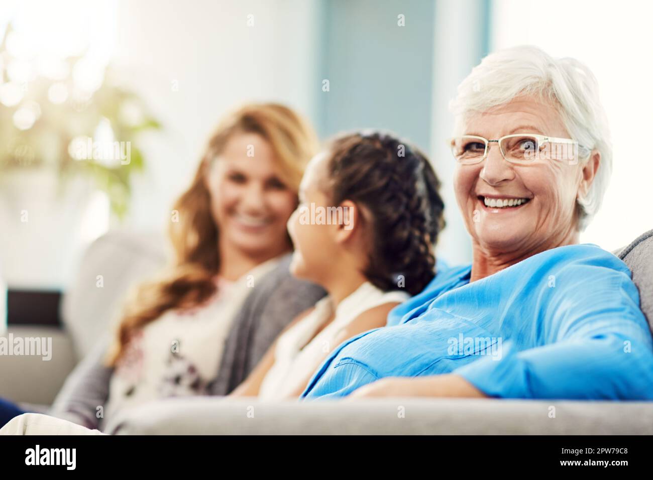 I love it when my family comes to visit. Cropped portrait of a senior ...