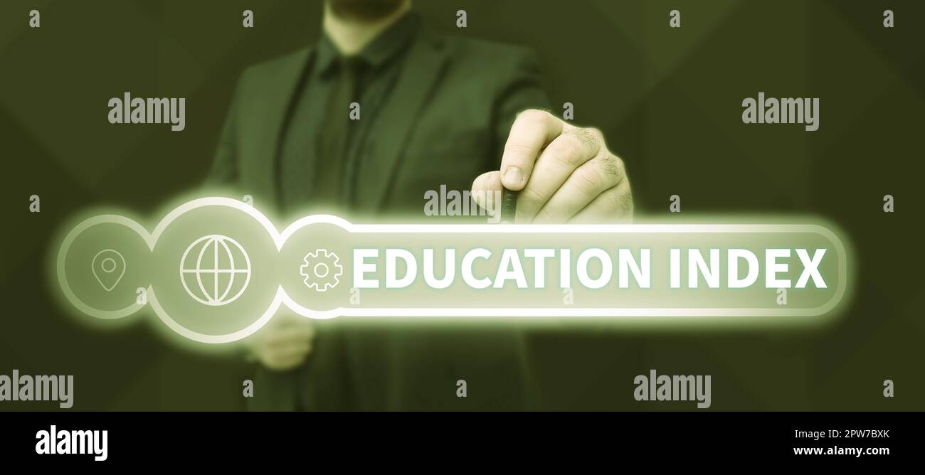 Inspiration showing sign Education Index, Word Written on aiming to ...