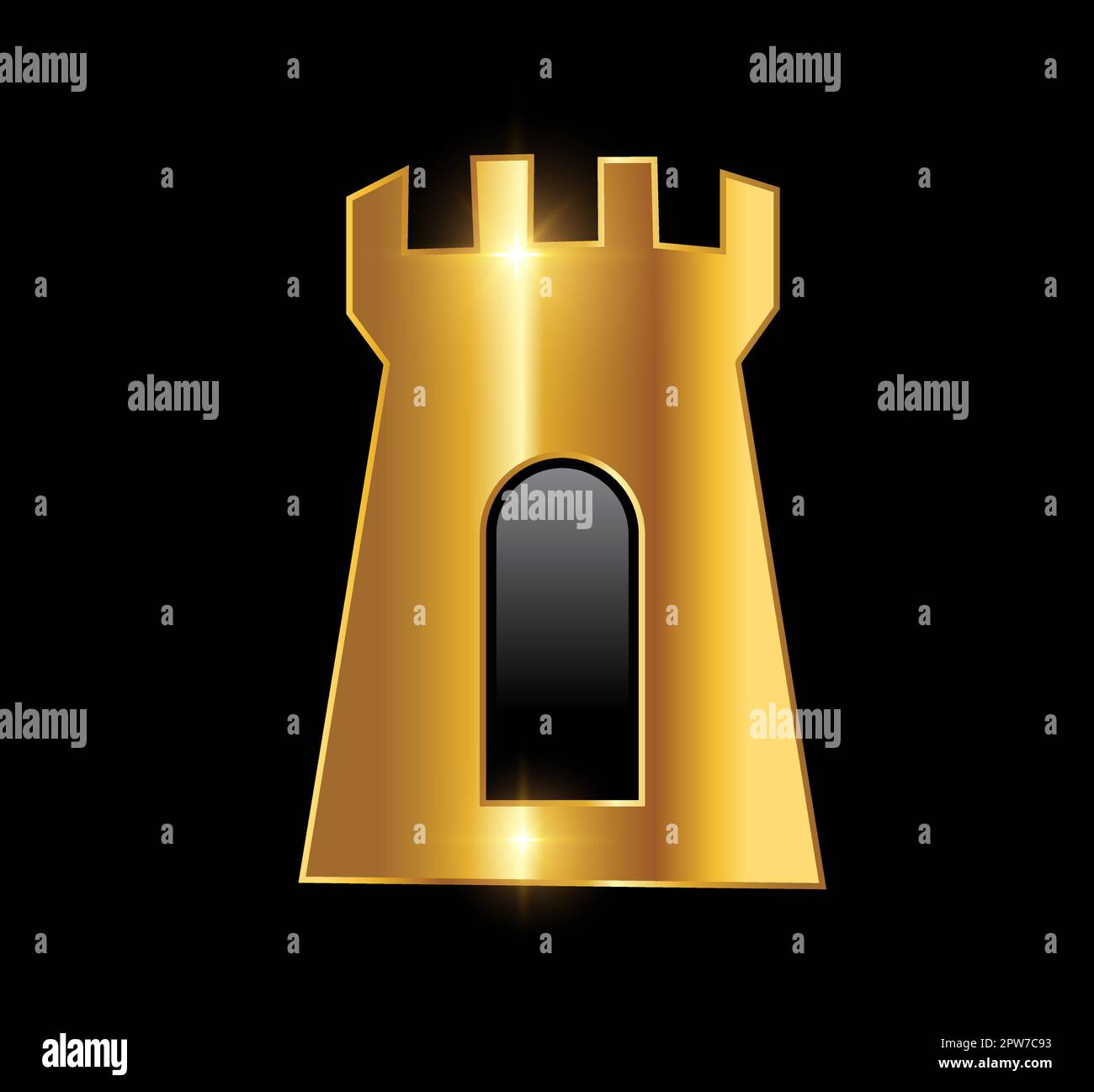 Golden Castle Logo vector icon Stock Vector Image & Art - Alamy