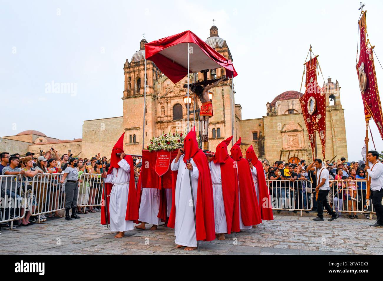 Good Friday Silent procession in Oaxaca de Juarez, Mexico in front of ...
