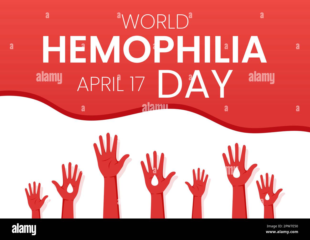 World Hemophilia Day on April 17 Illustration with Red Bleeding Blood ...