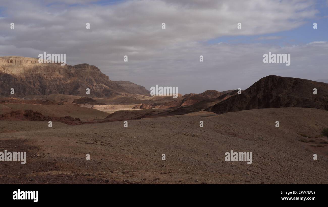 Rock and red terrain, in the national geological Timna park, Israel ...