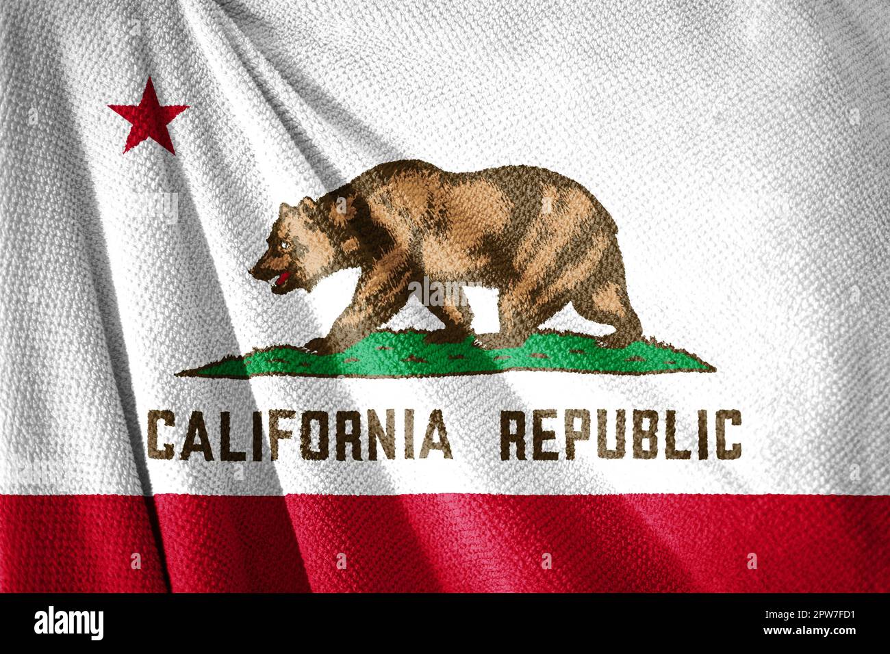 California state on towel surface illustration with, country symbol ...