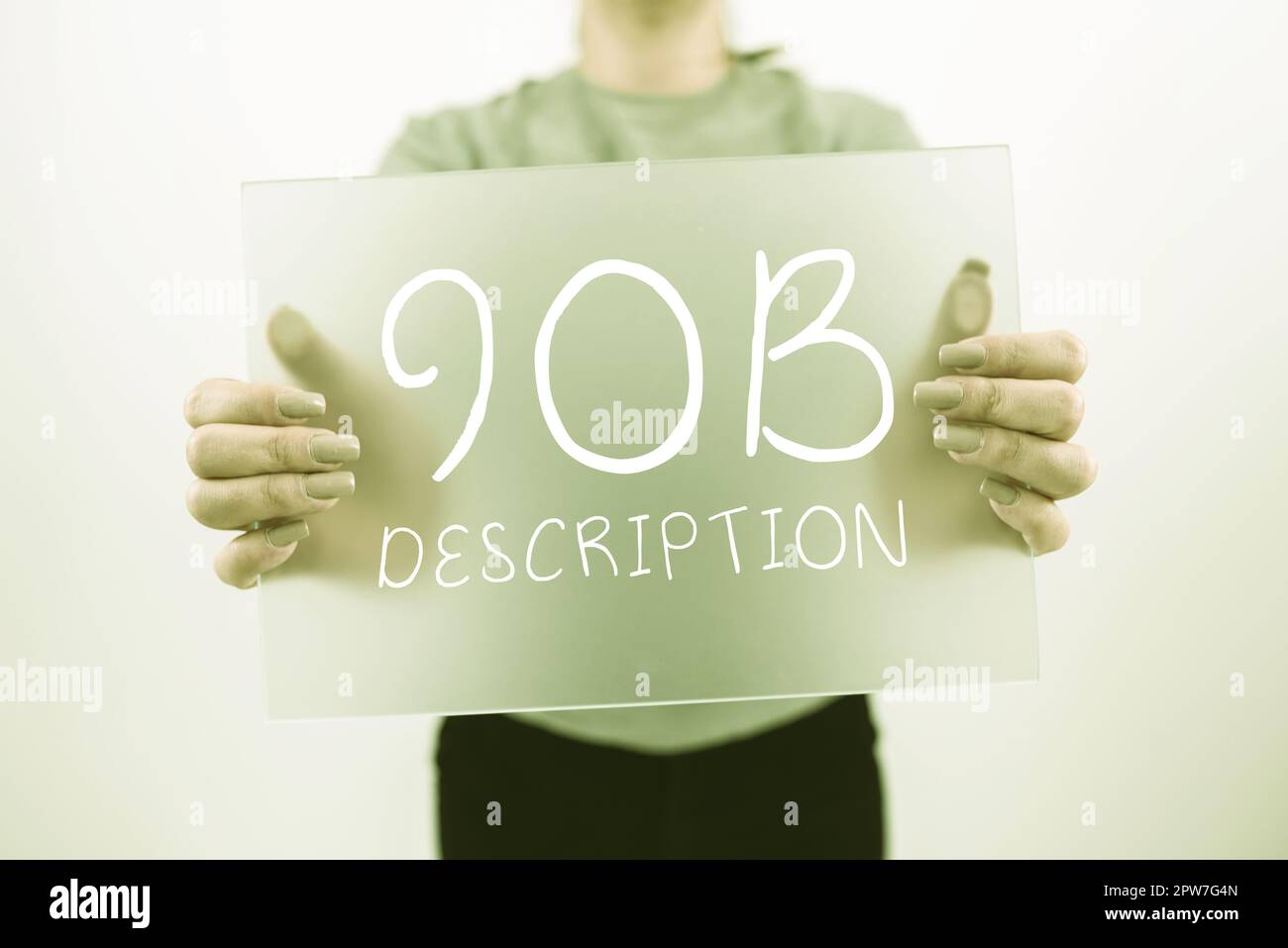 Text sign showing Job Description, Business showcase A document that ...