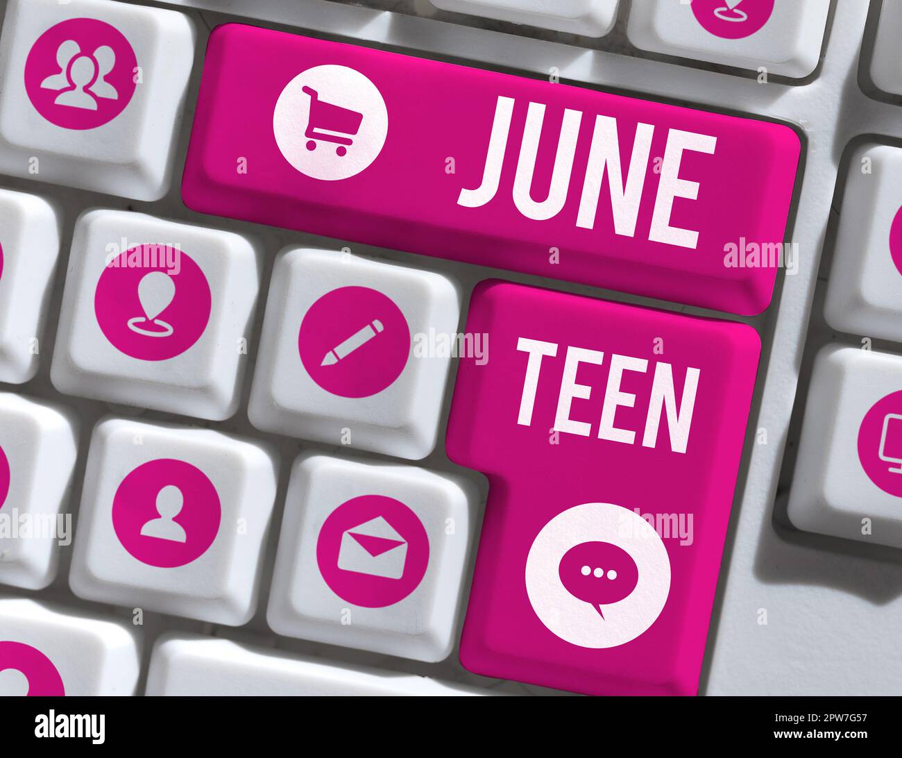 Text showing inspiration June Teen, Internet Concept legal holiday in ...