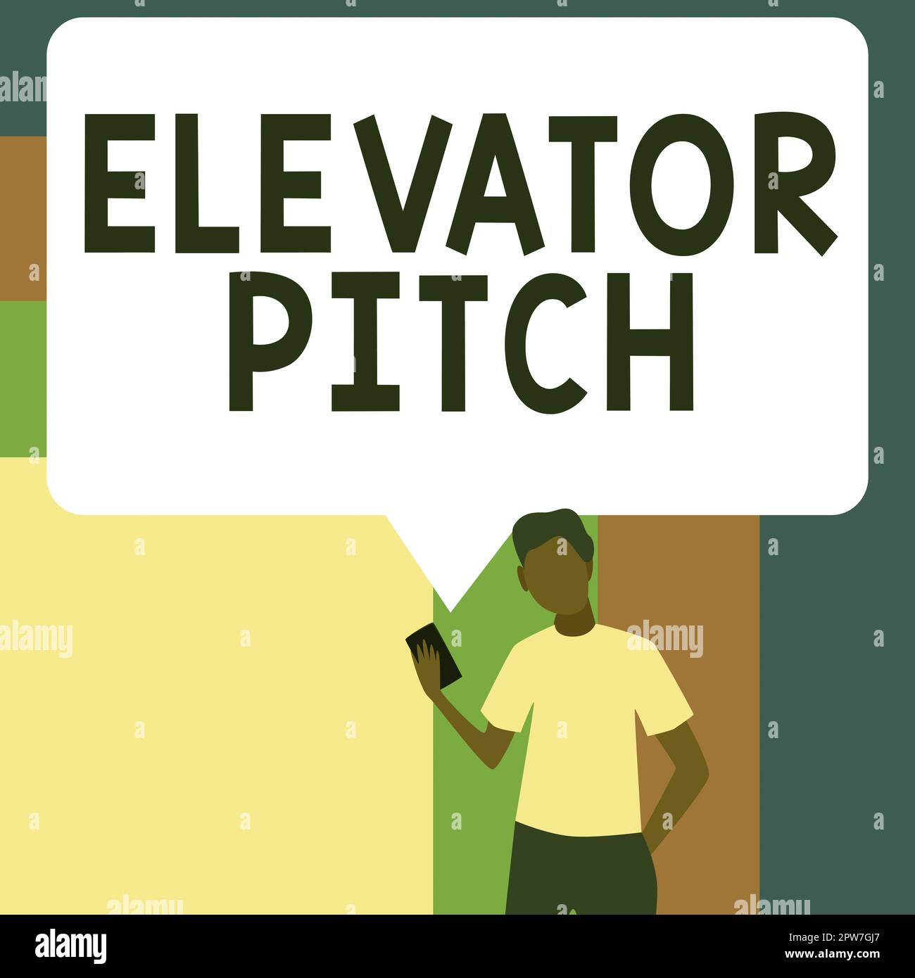 Conceptual display Elevator Pitch, Conceptual photo A persuasive sales ...
