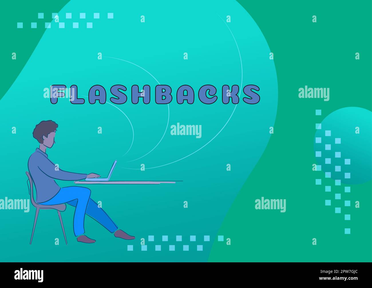 Conceptual display Flashbacks, Word Written on interruption of ...