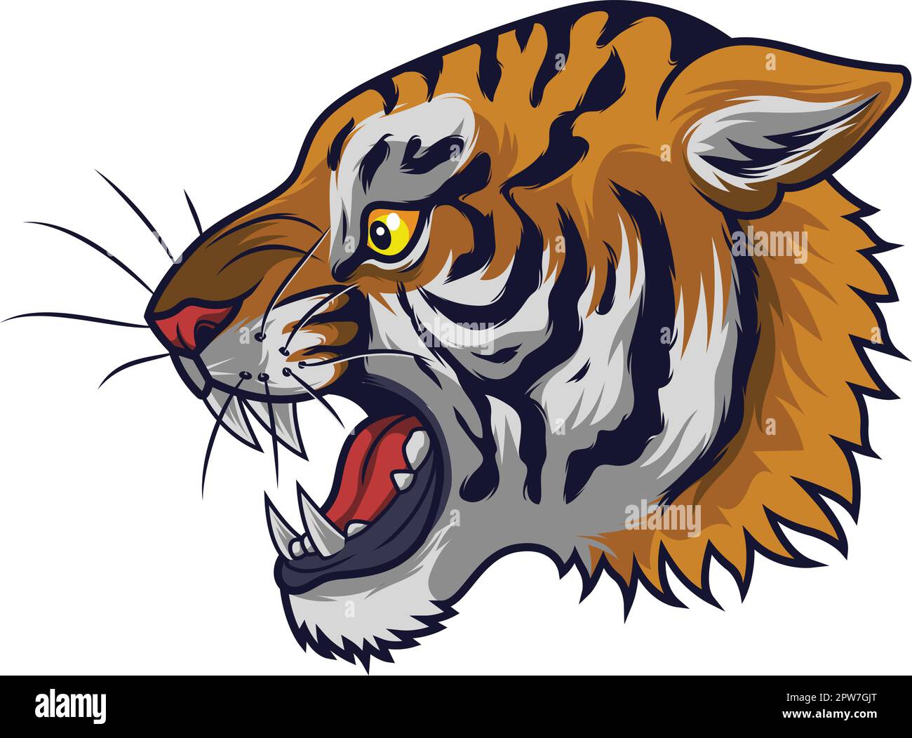 Angry tiger head mascot Stock Vector Image & Art - Alamy