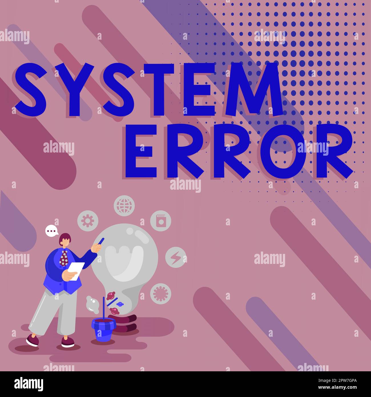 Conceptual caption System Error, Word for Technological failure ...