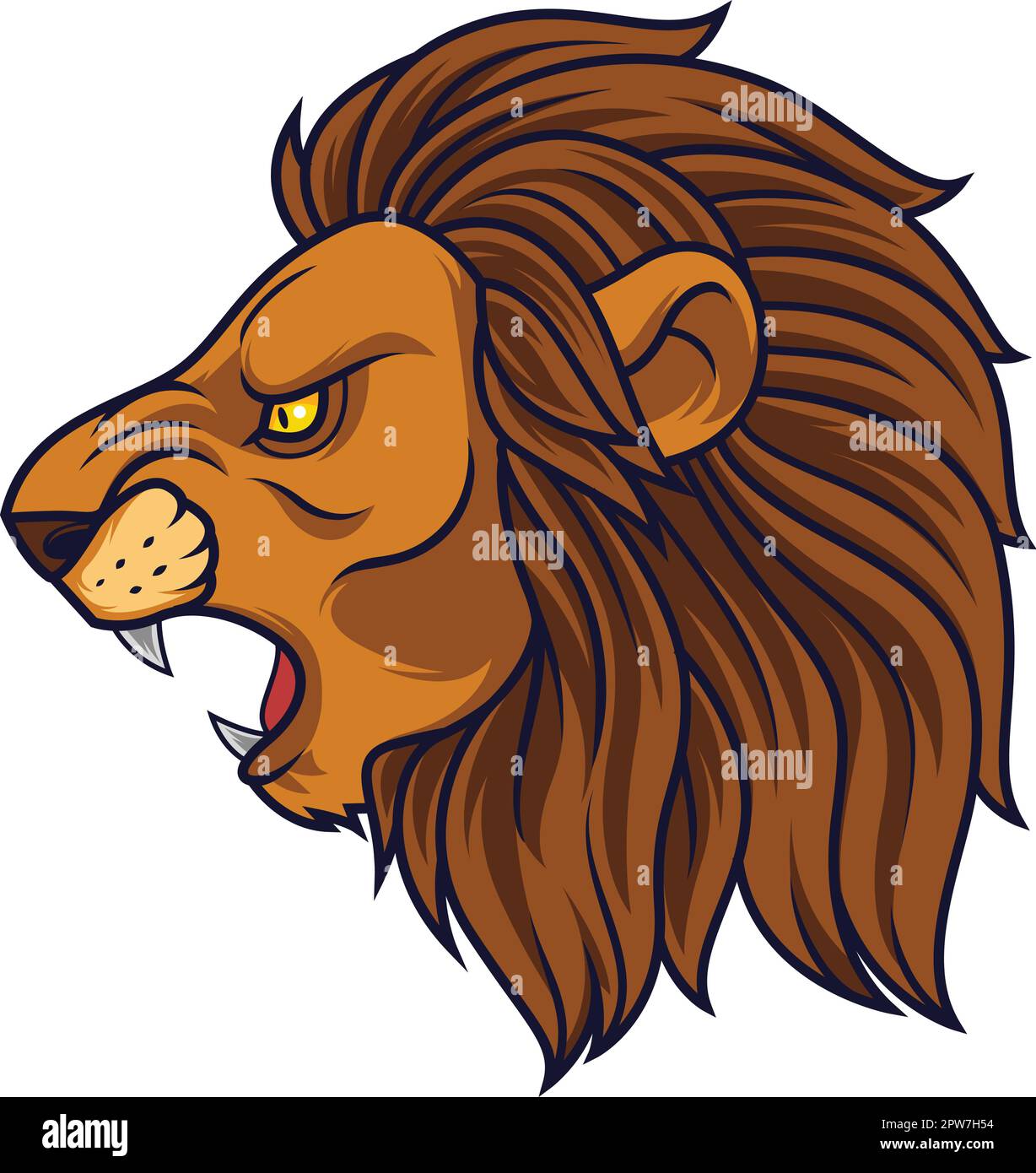 Angry lion head mascot Stock Vector Image & Art - Alamy